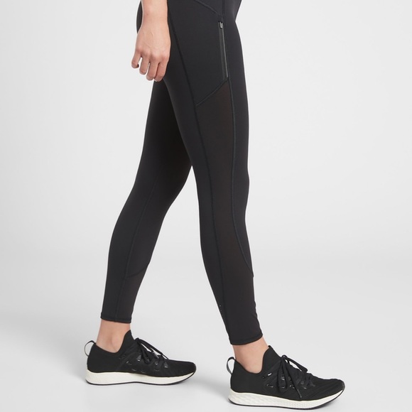 Athleta | Pants & Jumpsuits | Athleta Rainier Mesh Tight Black | Poshmark